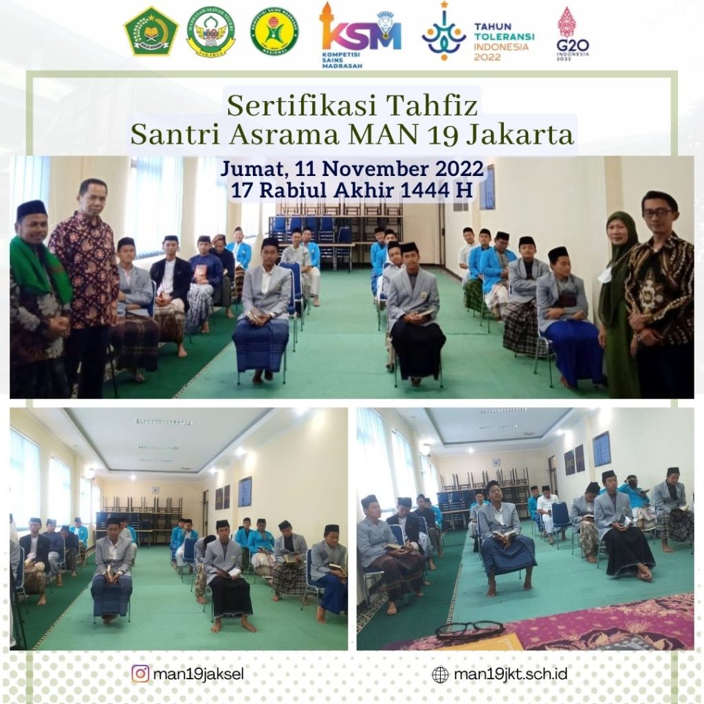 Sertifikasi Tahfiz – MAN 19 JAKARTA SELATAN
