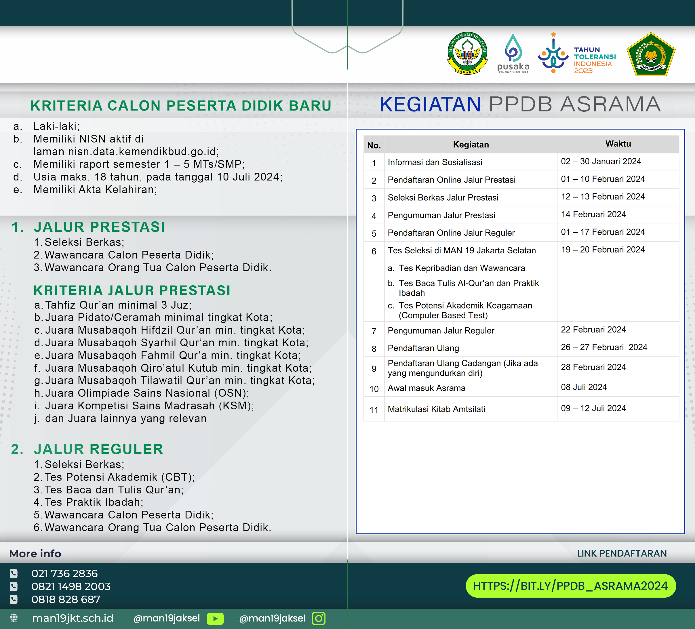 MAN 19 JAKARTA SELATAN – Mandiri, Cerdas, dan Berakhlakul Kharimah